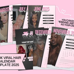VIRAL Tiktok Hair Calendar PLR, Viral Beauty Magazine, Hair Magazine ...