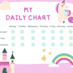Printable Kids Routine Task Chart - Etsy