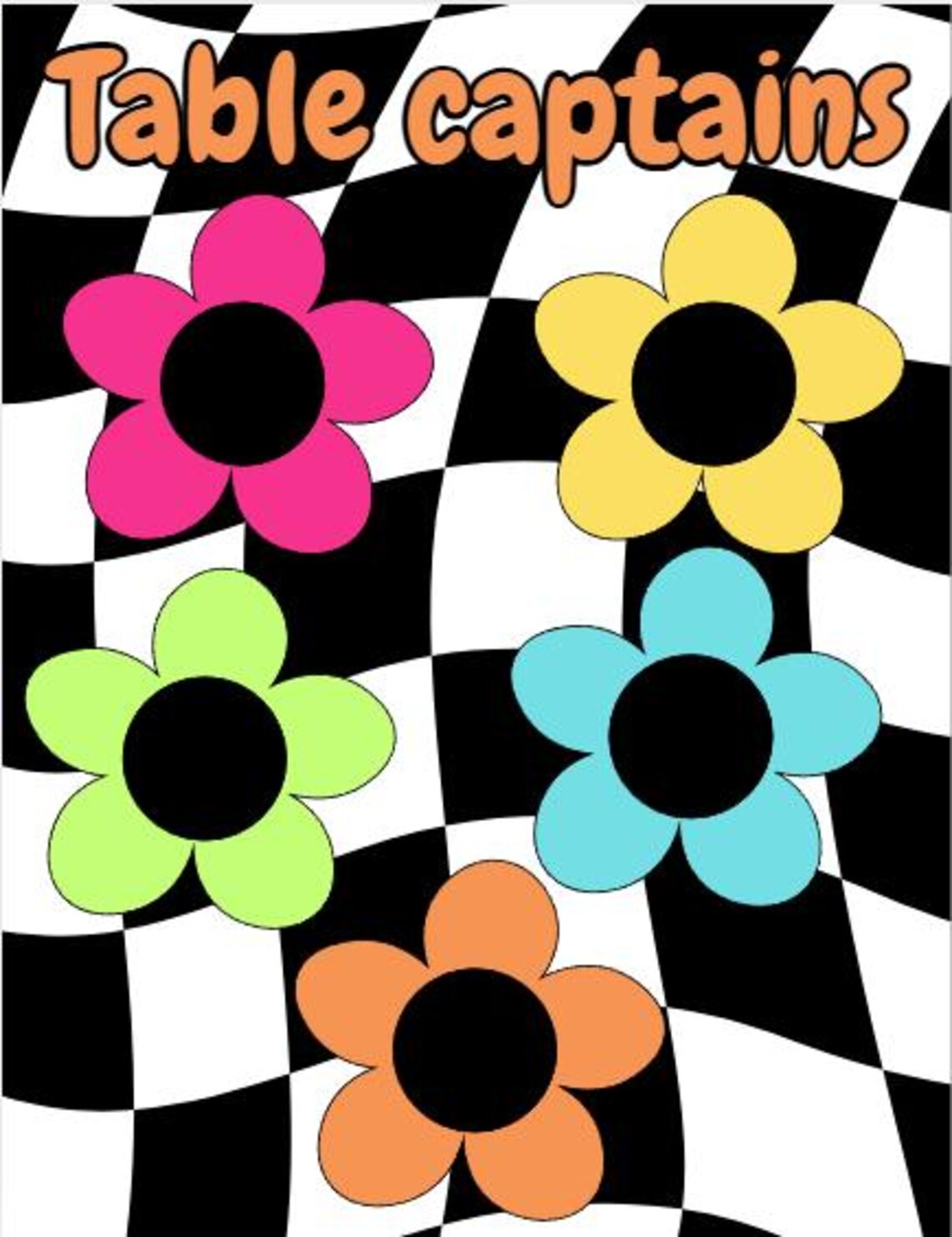 Groovy Checkered Class Job Printables - Etsy