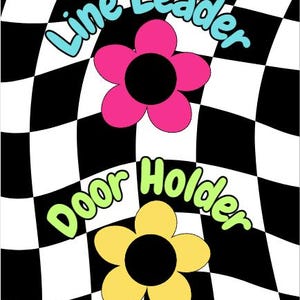 Groovy Checkered Class Job Printables - Etsy