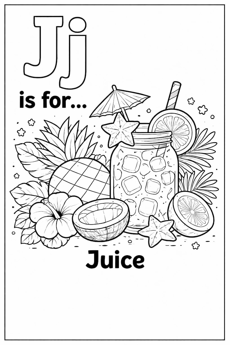 Alphabet Coloring Page, Preschool Toddler ABC Activity (digital ...