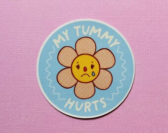 My Tummy Hurts Sticker - Etsy