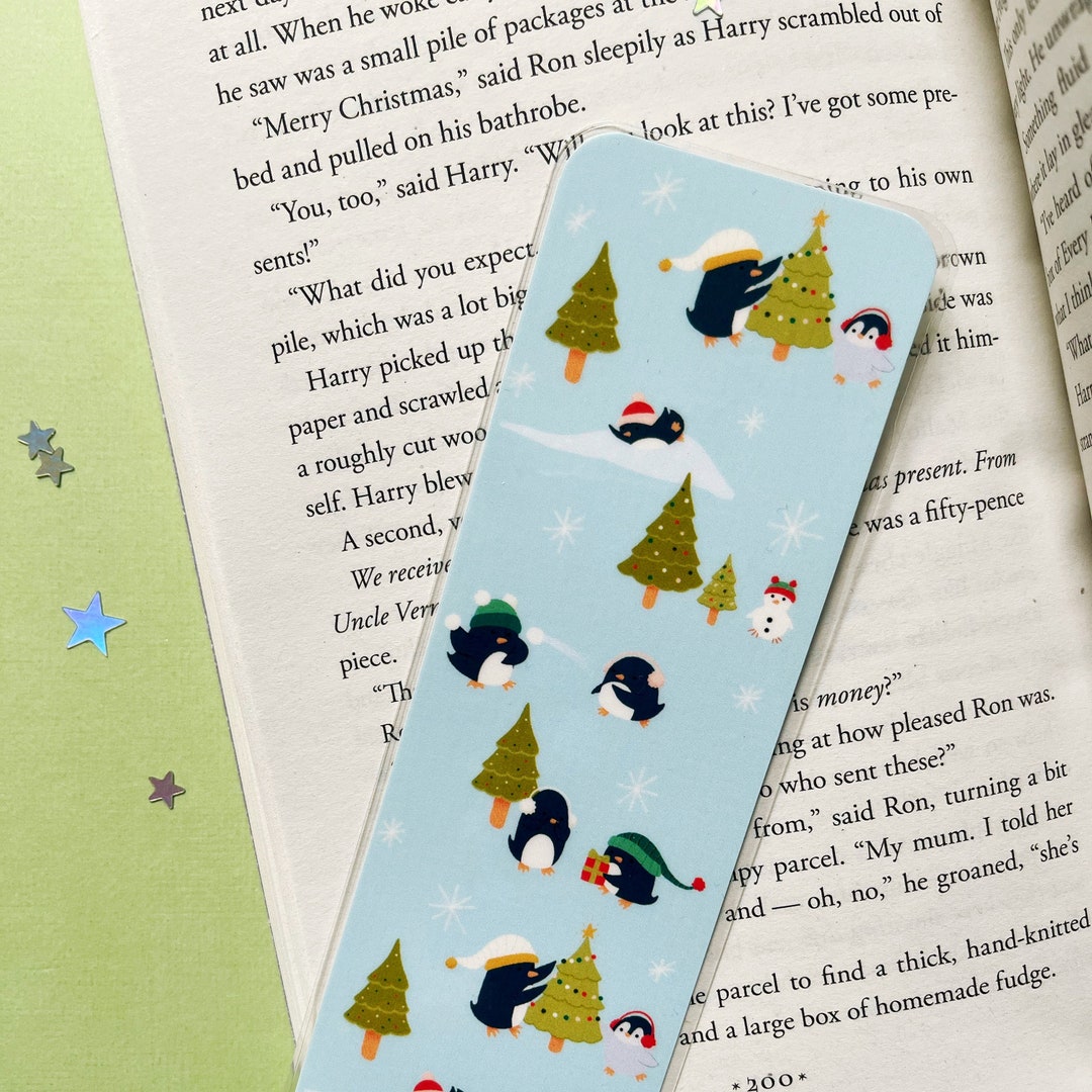 Penguins Laminated Bookmark - Etsy