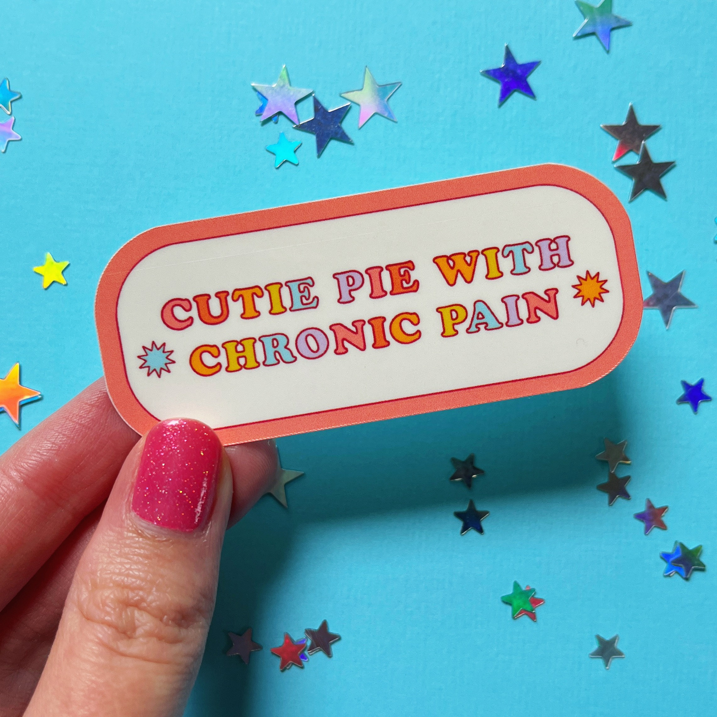 Chronic Pain Waterproof Laminated Glossy Vinyl Sticker - Etsy