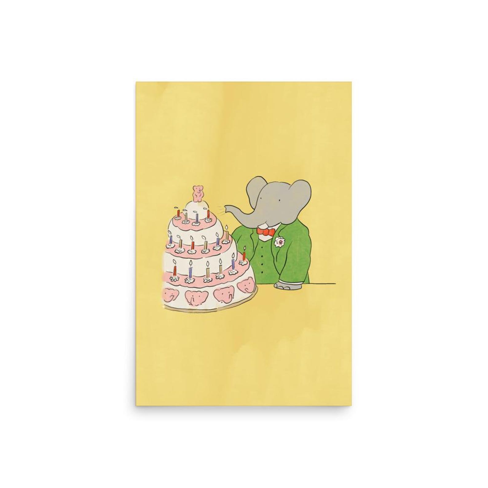 Babar Art Print Vintage Children Gallery Wall Nursery Art A3-1 - Etsy