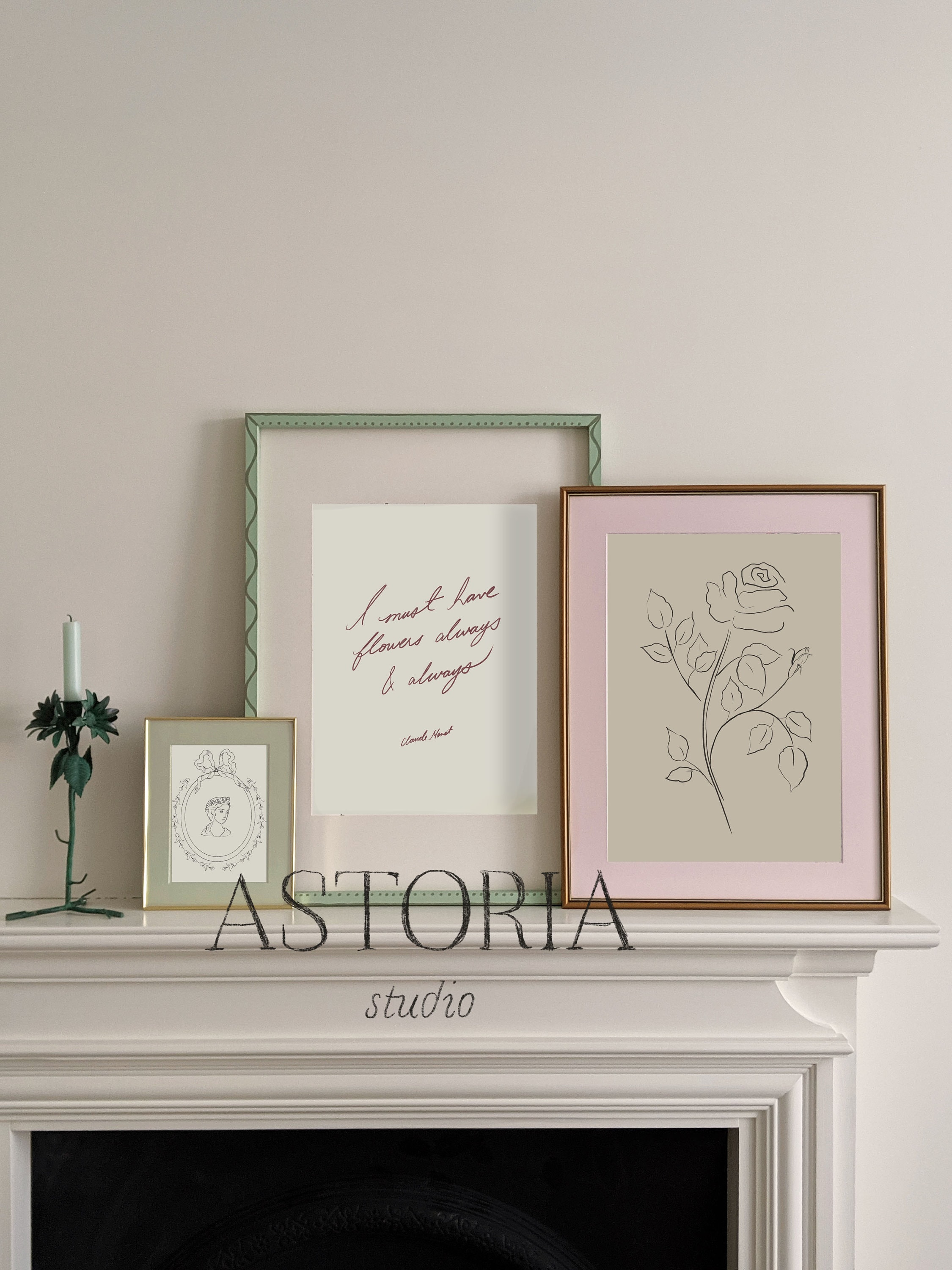 Claude Monet Quote I Must Have Flowers Always and Always Art Print S1-2 ...