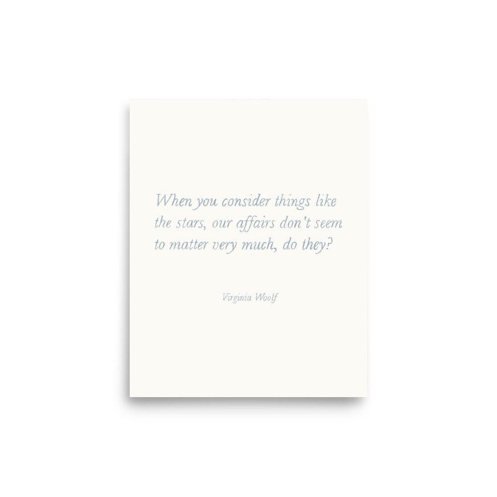 Virginia Woolf Art Print | Virginia Woolf Quote Poem Art Print S3-1 - Etsy