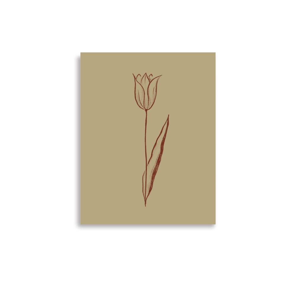Tulip Sketch Art Print Tulip Line Art Vintage S5-5 - Etsy