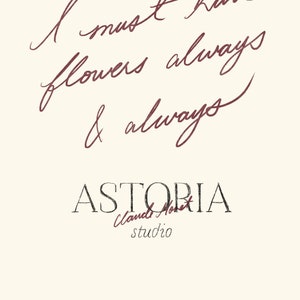 Claude Monet Quote I Must Have Flowers Always and Always | PRINTABLE ...
