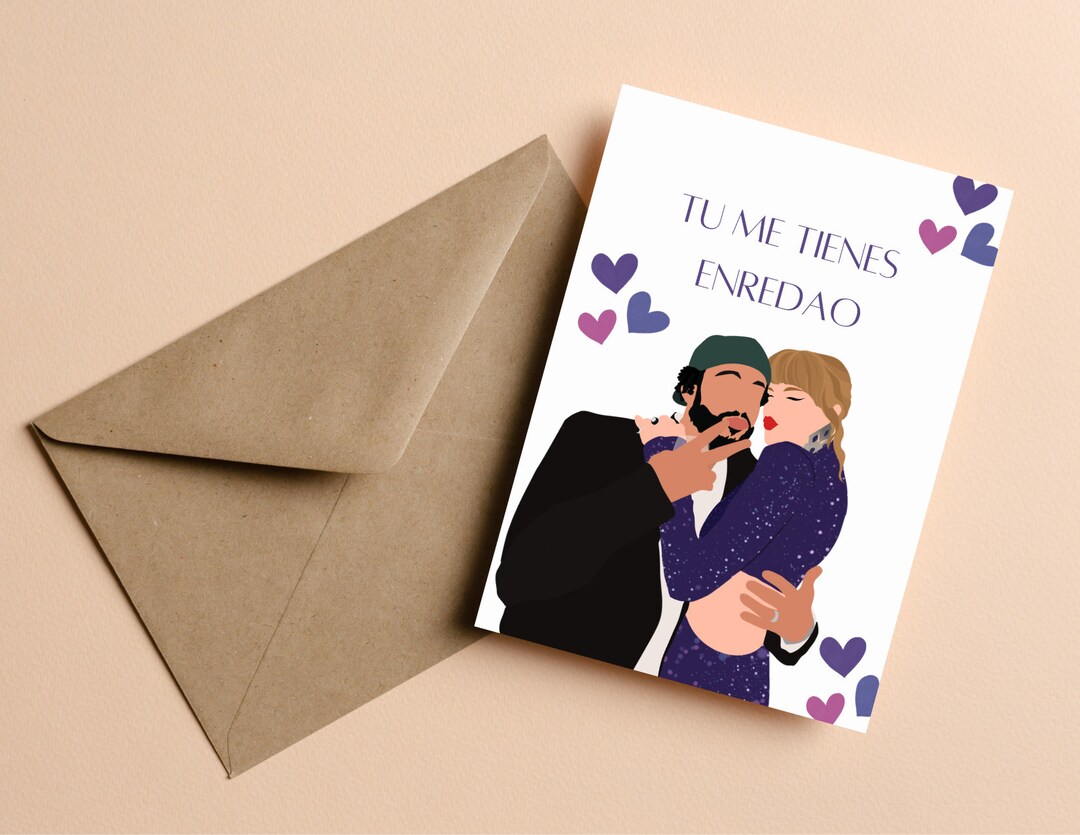 Bad Bunny and Taylor Swift Grammy Valentines Day Card - Etsy