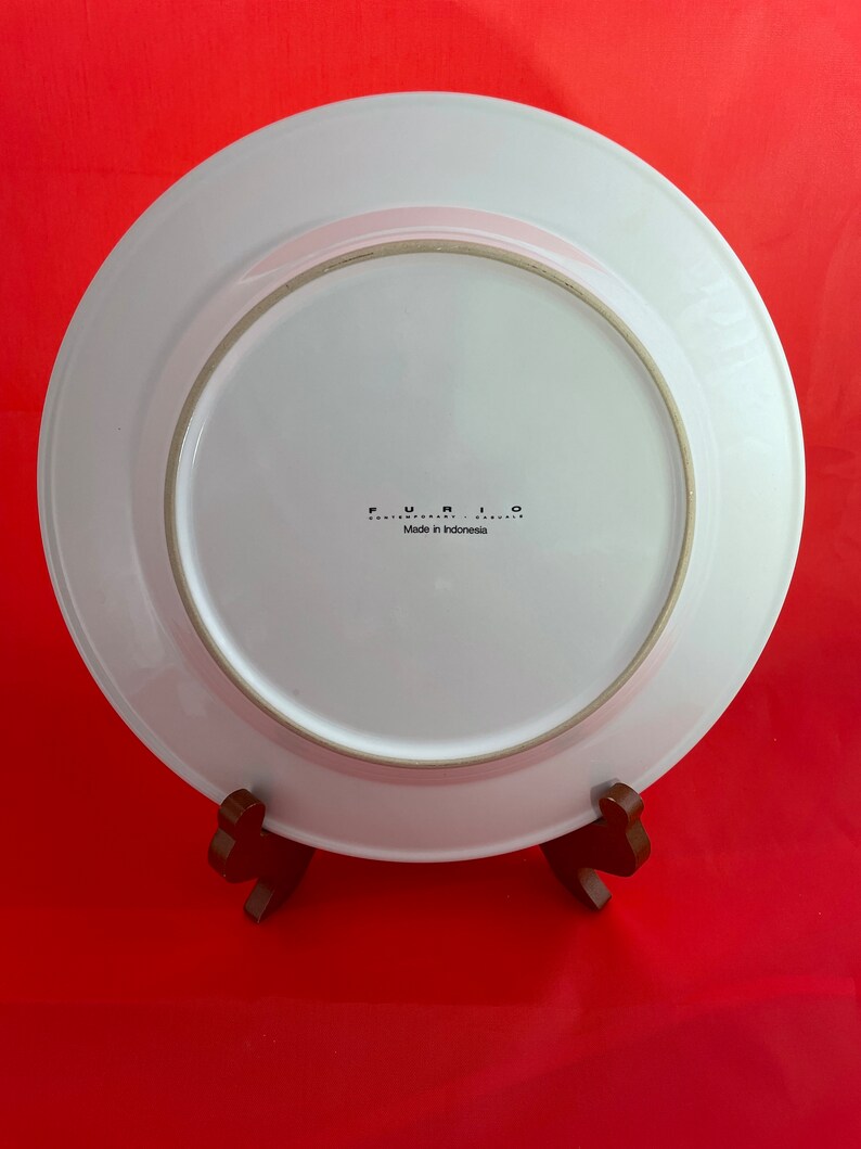 Furio Christmas Plates Set of 8 Poinsettia Center With Green - Etsy
