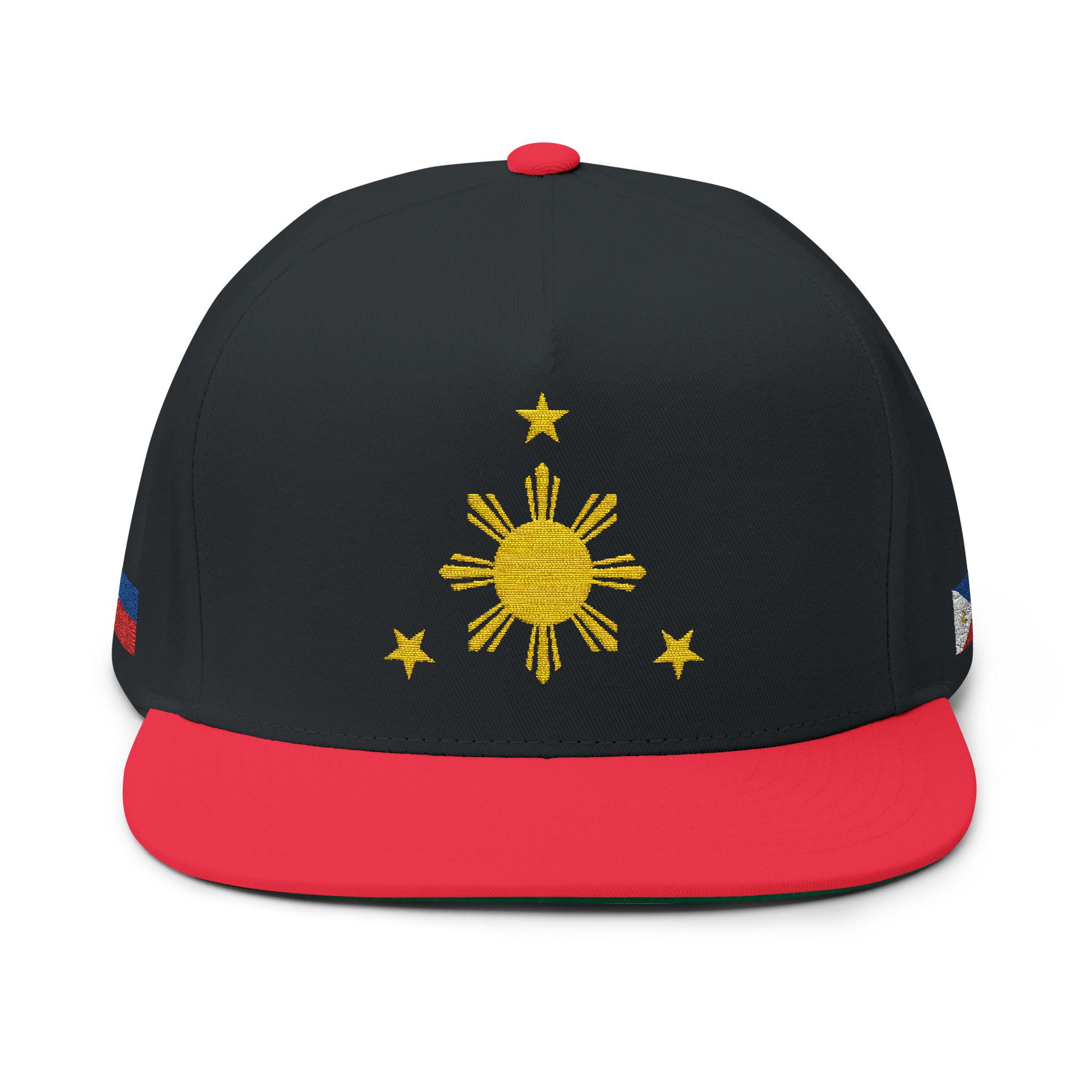 Filipino Philippines Flag Hat (embroidered Flat Bill Cap) Pinas Pinoy ...