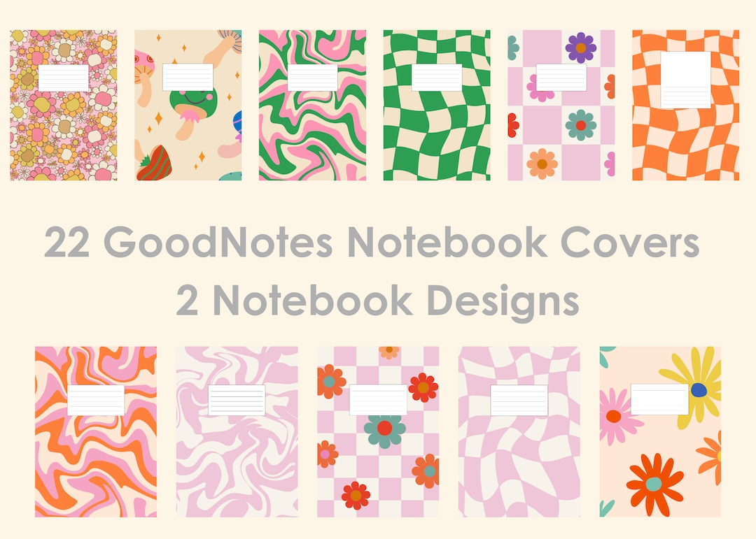 Groovy Digital Notebook Covers Digital Notebook Goodnotes Cover ...