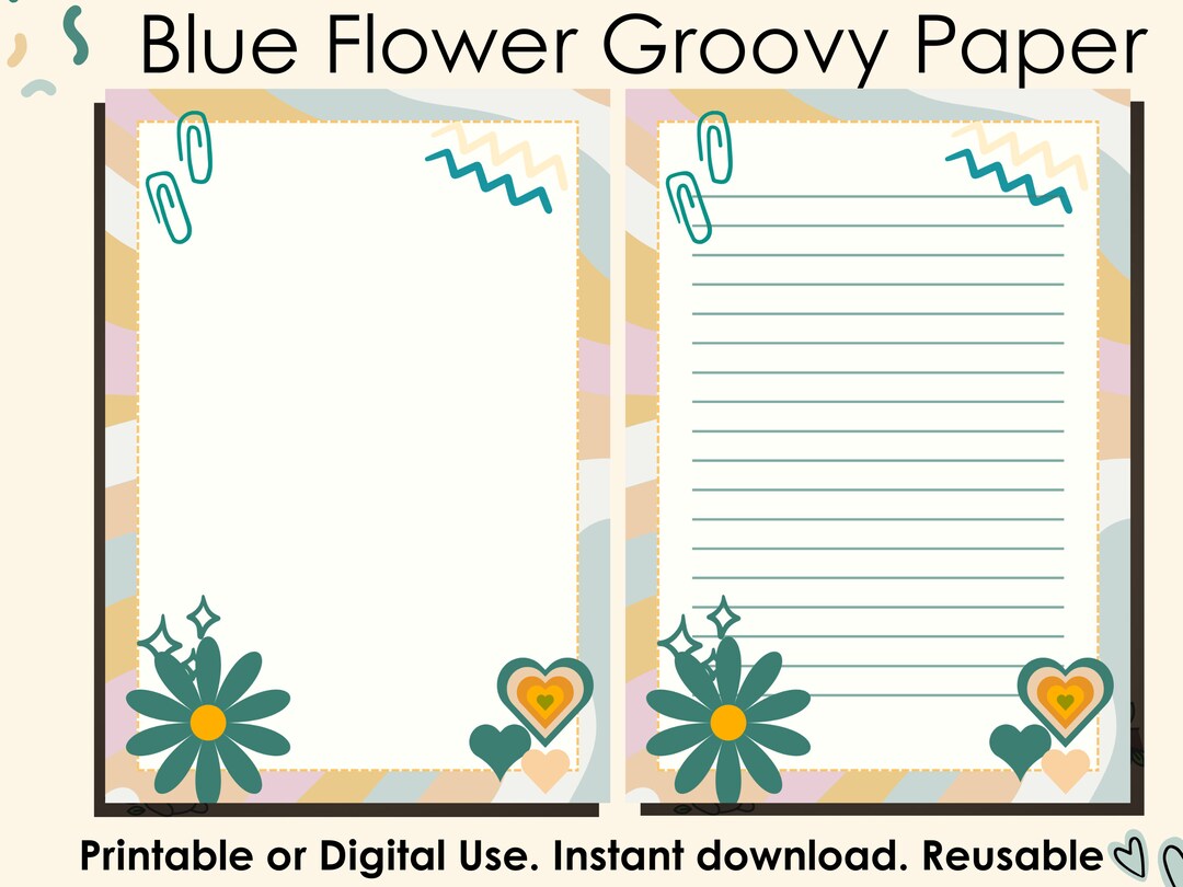 Groovy Digital Paper Reusable Printable Paper Groovy Paper Digital 70s ...