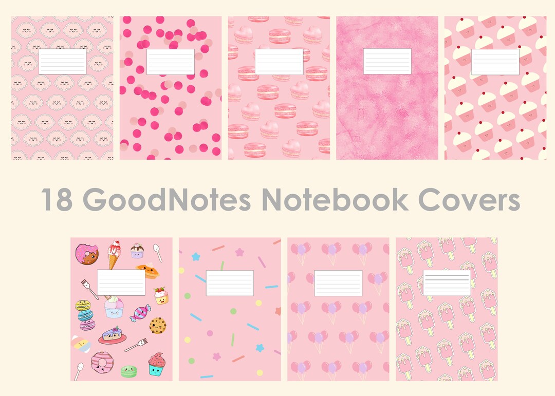Kawaii Pink Digital Notebook Covers Digital Notebook Goodnotes Cover ...