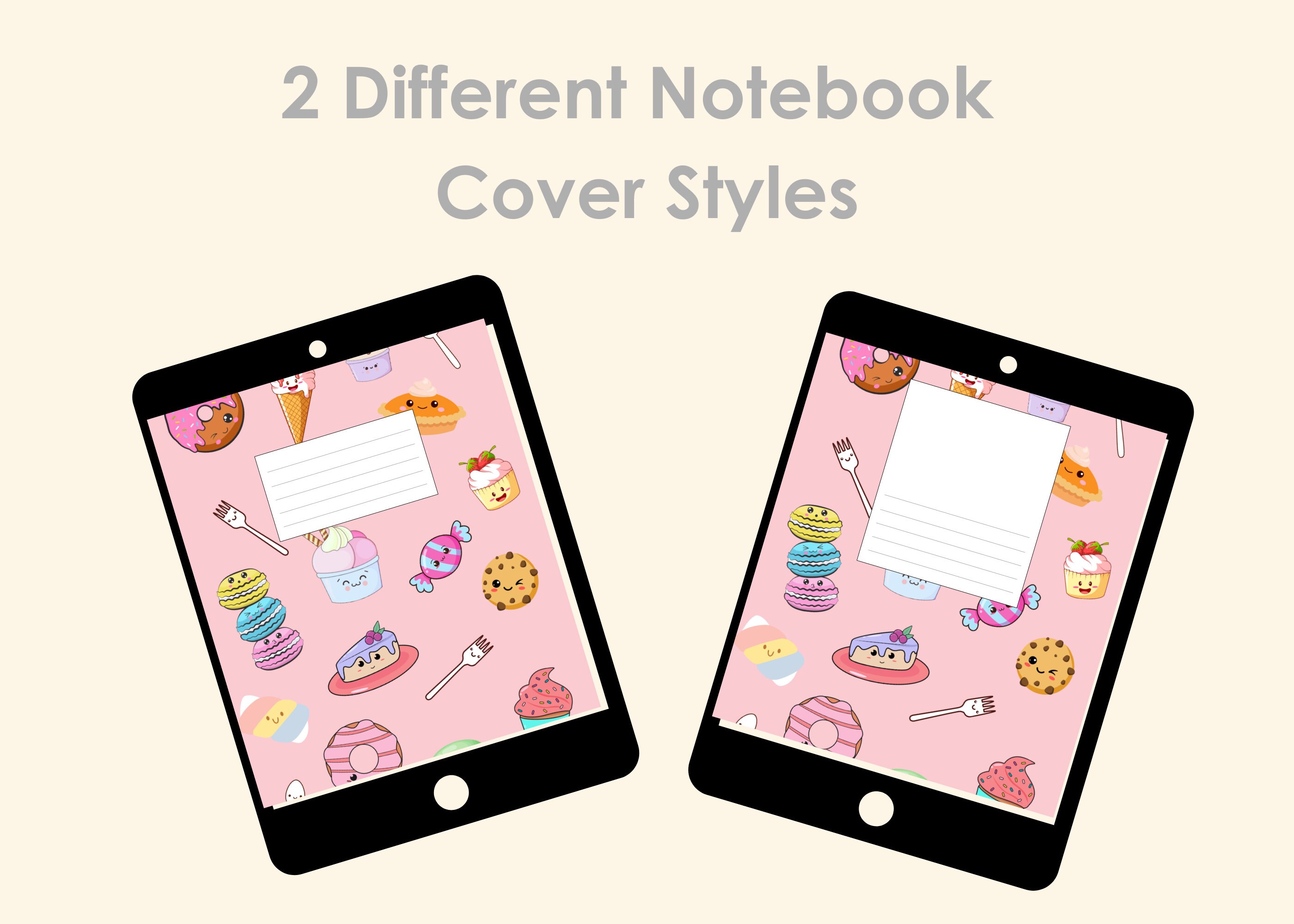 Kawaii Pink Digital Notebook Covers Digital Notebook Goodnotes Cover ...