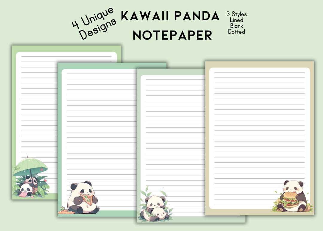Panda Cute Digital Paper Reusable Printable Paper Cute Digital Paper ...