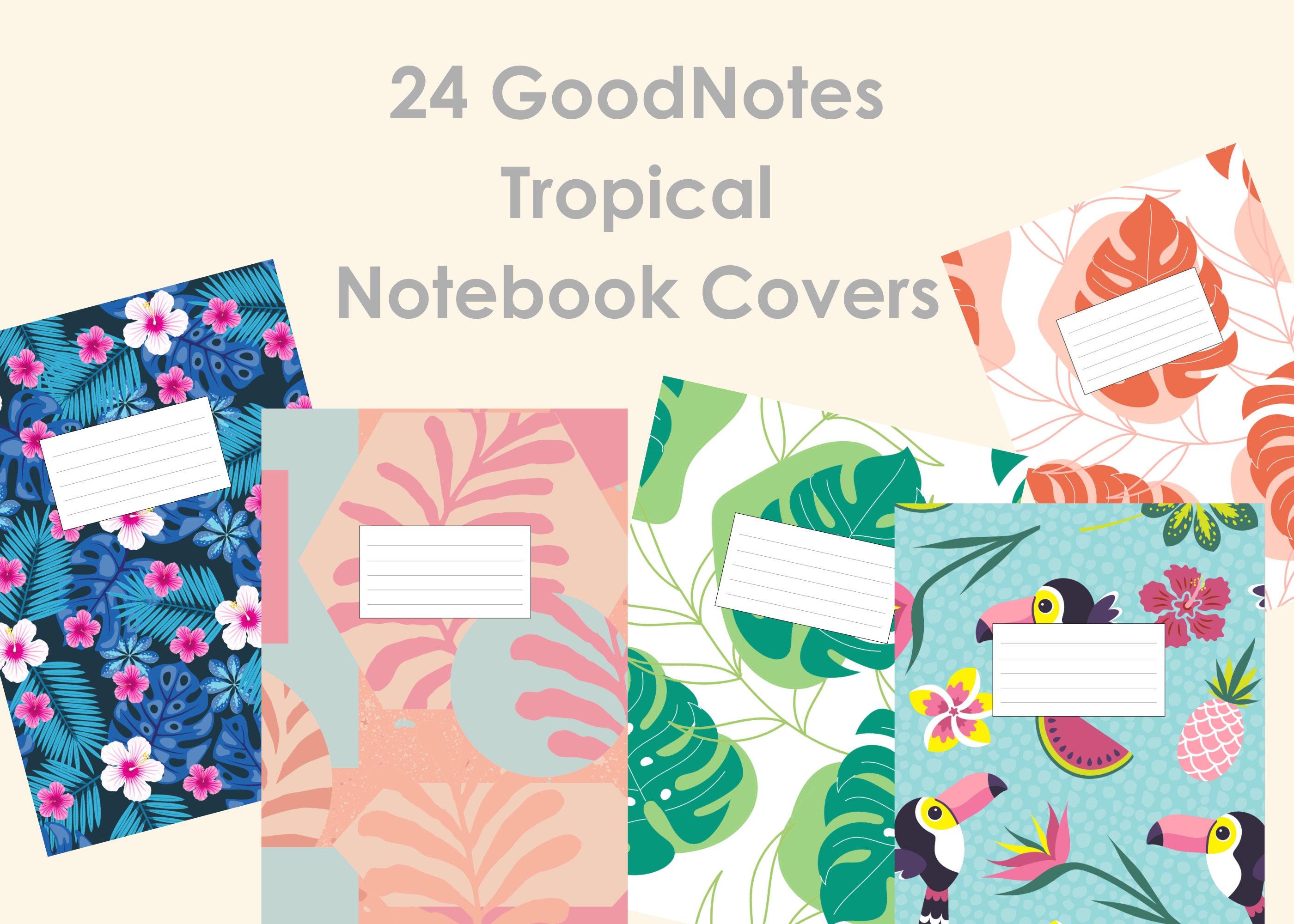 Tropical Digital Notebook Covers Digital Notebook Goodnotes Cover Plant ...