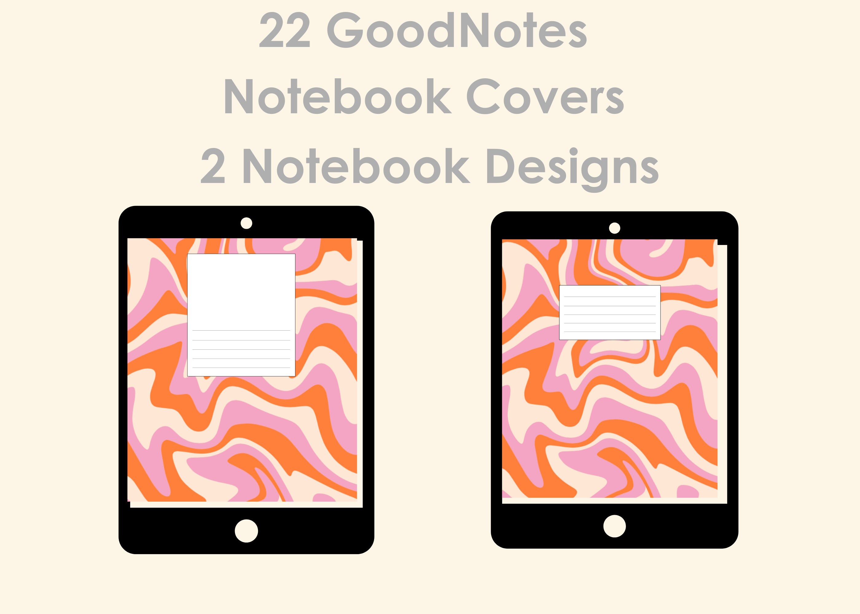 Groovy Digital Notebook Covers Digital Notebook Goodnotes Cover ...
