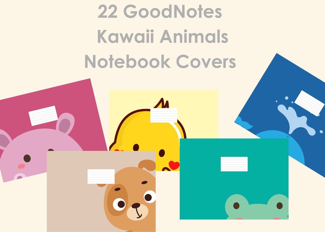 Kawaii Animals Digital Notebook Covers Landscape Digital Notebook ...