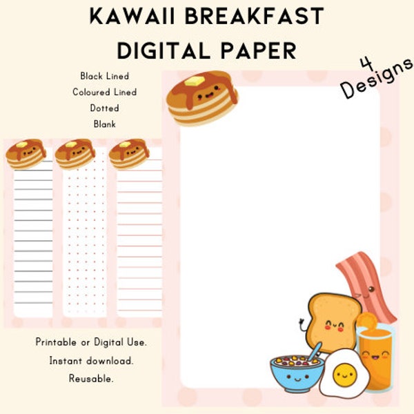 Kawaii Breakfast - Etsy