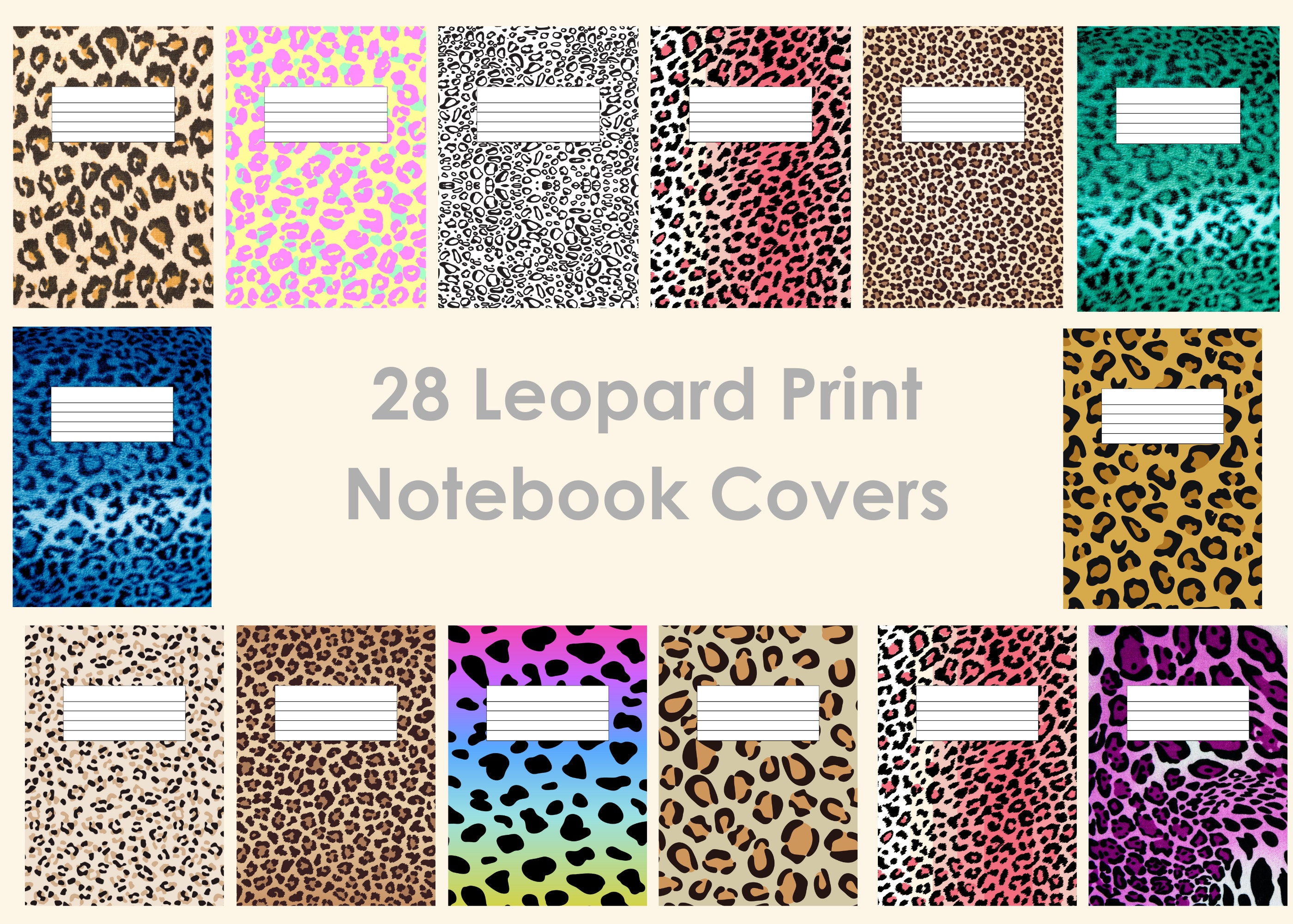 Cute Leopard Print Digital Notebook Covers Digital Notebook Goodnotes ...