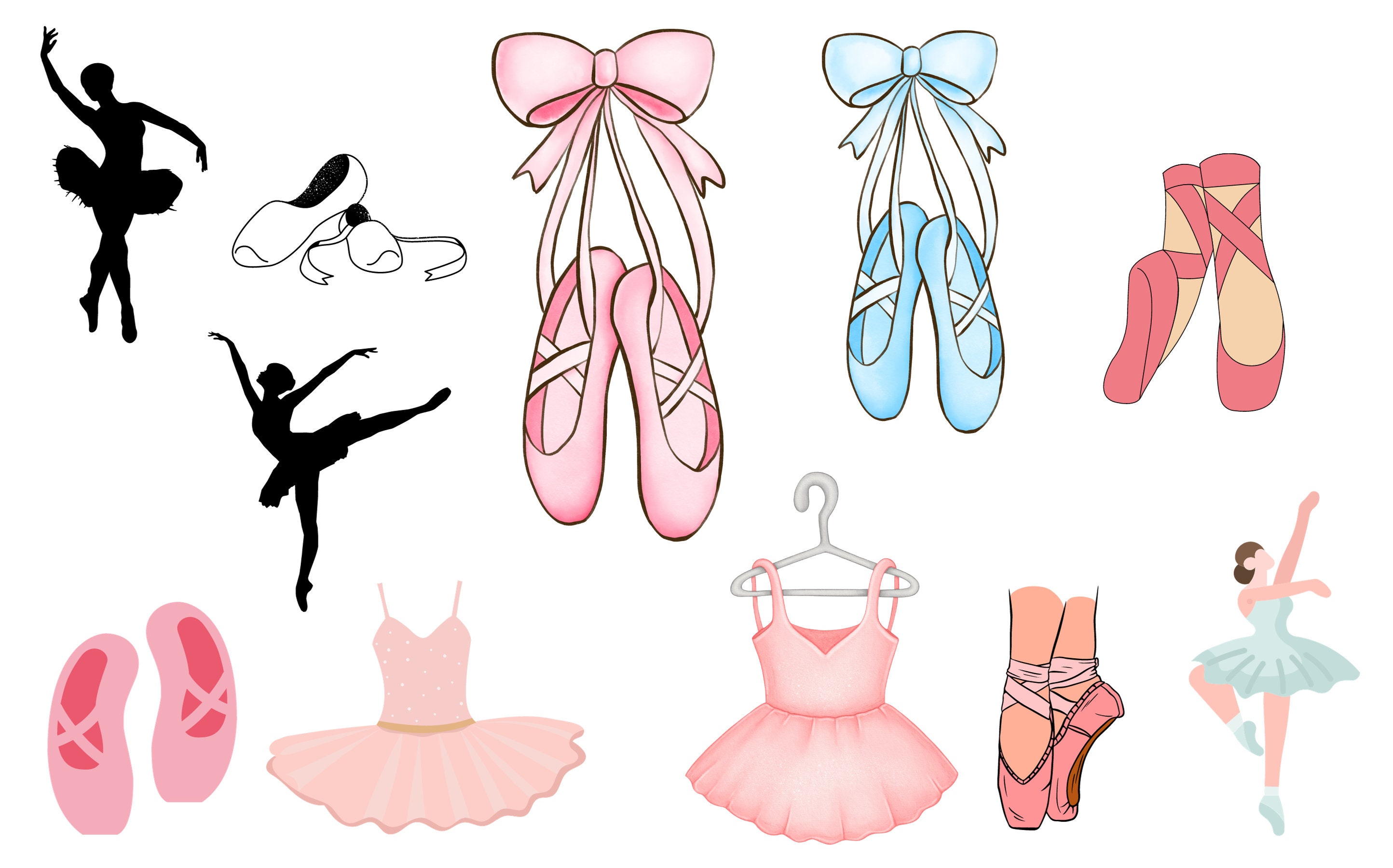Ballet Stickers Digital Sticker Pre-cropped Digital Stickers Digital ...