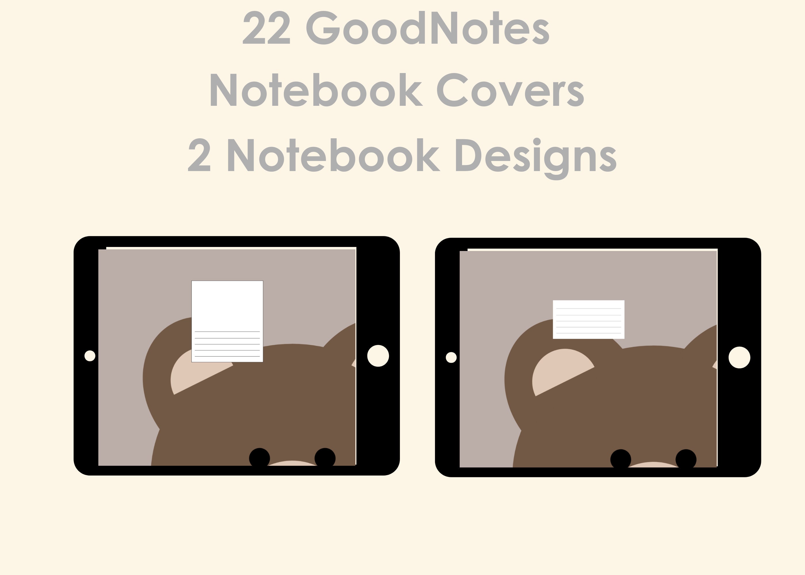 Kawaii Animals Digital Notebook Covers Landscape Digital Notebook ...