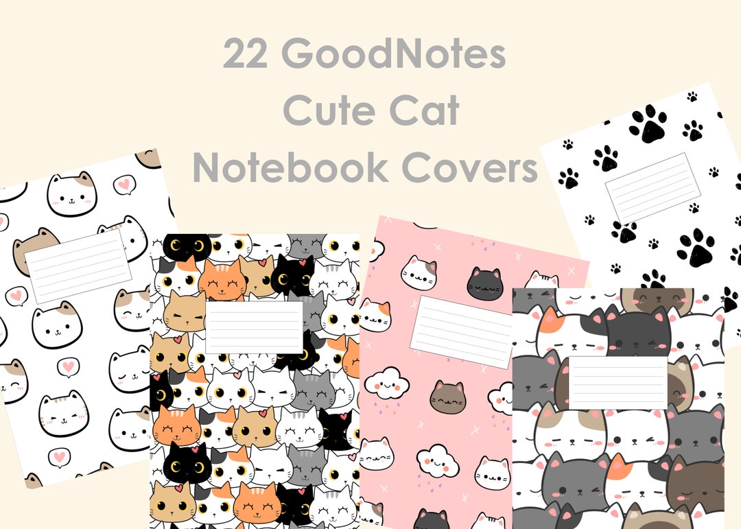 Cute Cats Digital Notebook Covers Digital Notebook Goodnotes Cover Cats ...