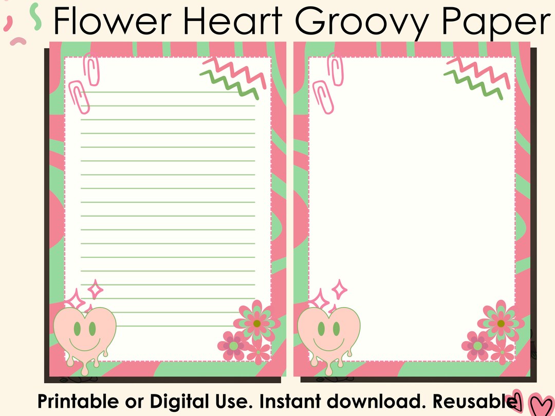 Groovy Digital Paper Reusable Printable Paper Groovy Paper Digital 70s ...