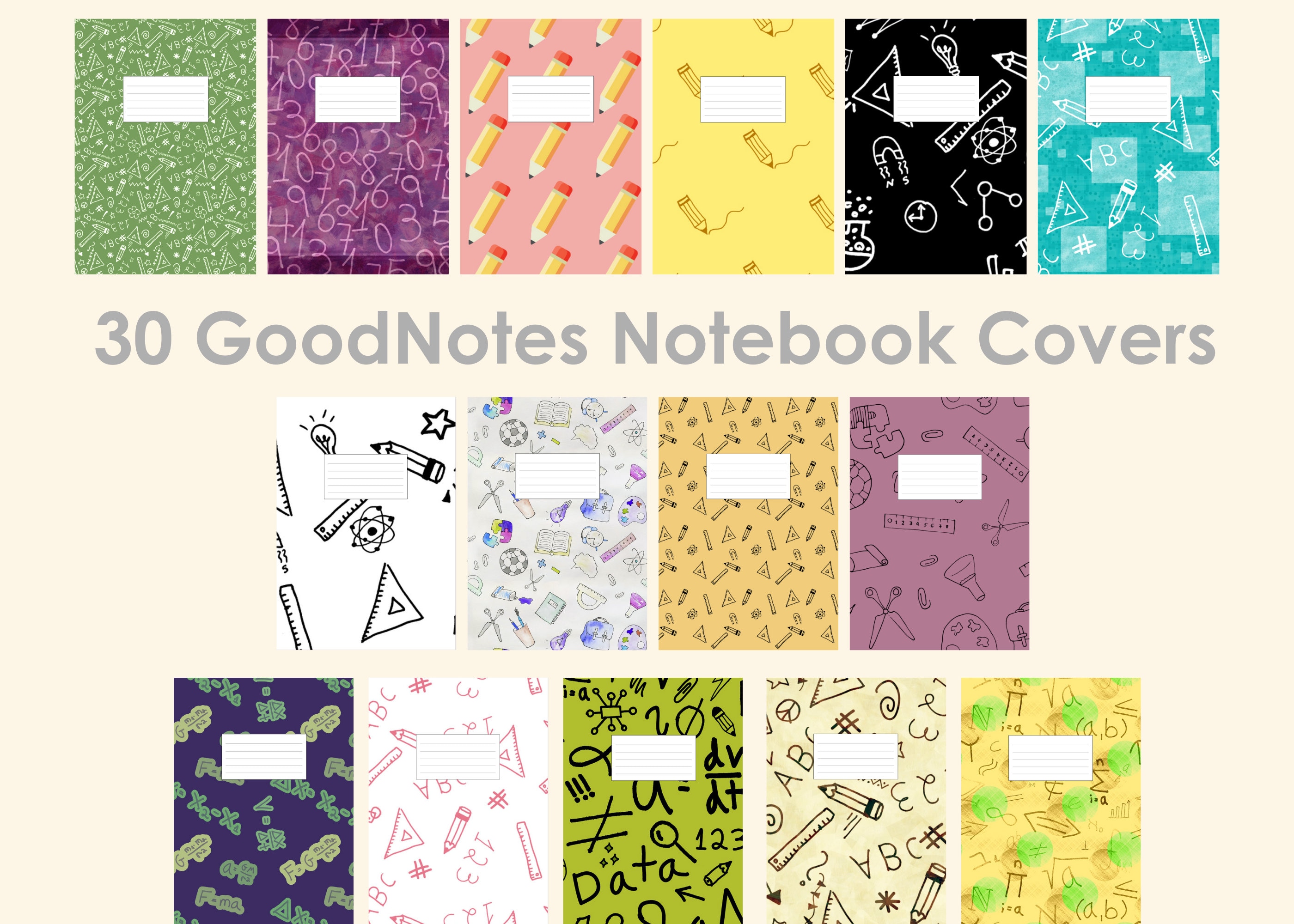 Student Digital Notebook Covers Digital Notebook Goodnotes - Etsy