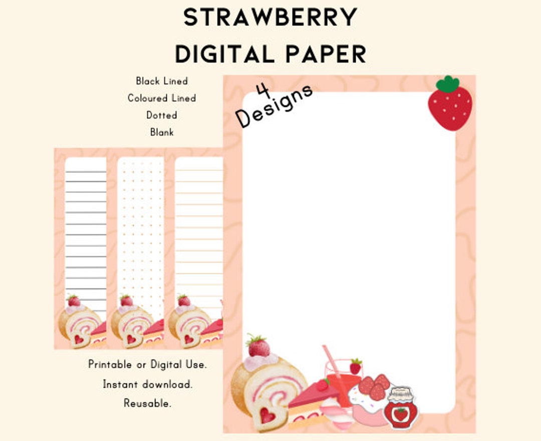 Cute Digital Paper Reusable Printable Paper Cute Digital Paper - Etsy