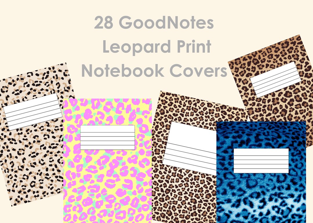 Cute Leopard Print Digital Notebook Covers Digital Notebook Goodnotes ...