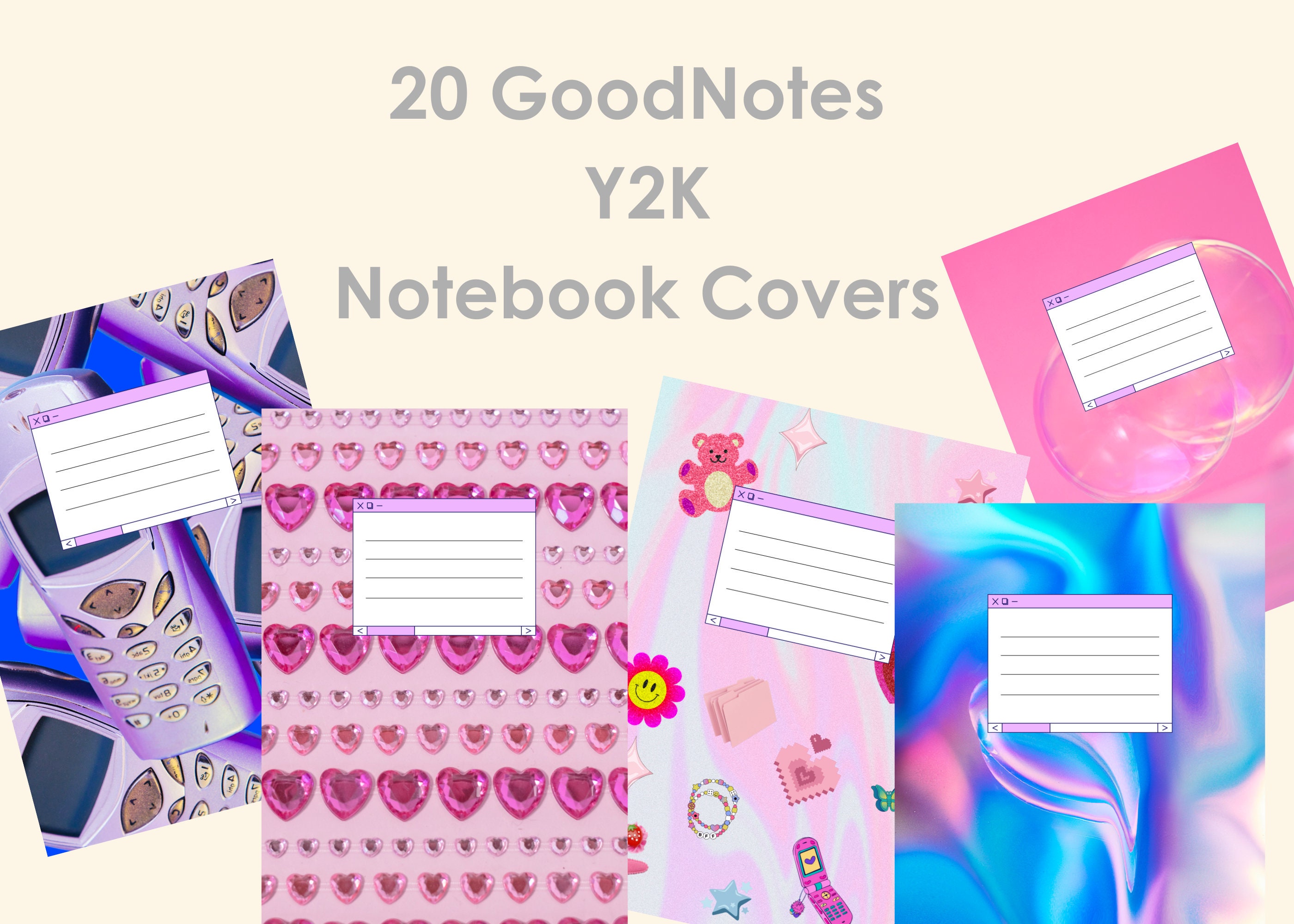 Y2K Digital Notebook Covers Digital Notebook Cover Goodnotes Cover ...
