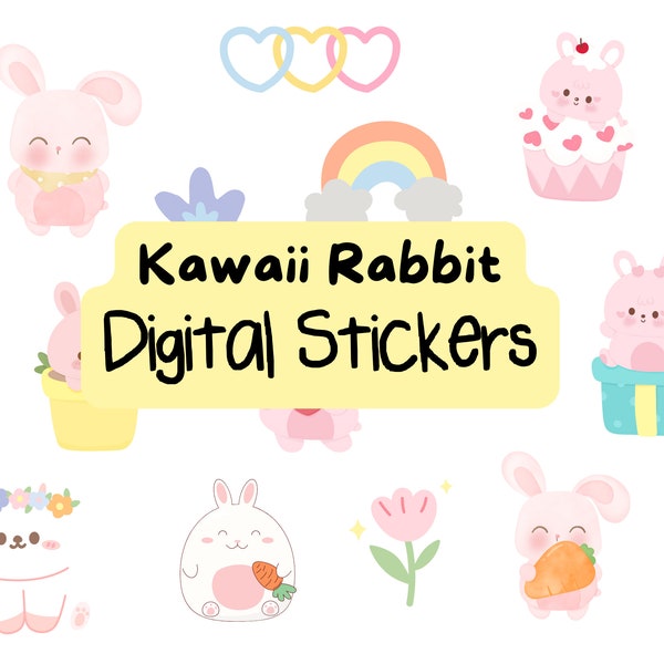 Cute Bunny Stickers - Etsy