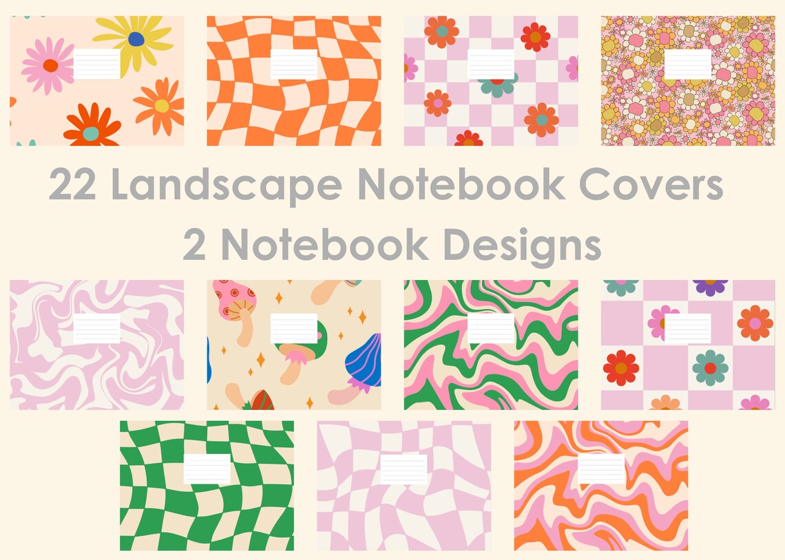 Groovy Digital Notebook Covers Landscape Digital Notebook Goodnotes ...