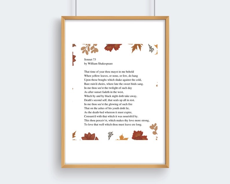 Autumn Poem Bundle, Homeschool Printable, Nature Poems, Wall Art ...