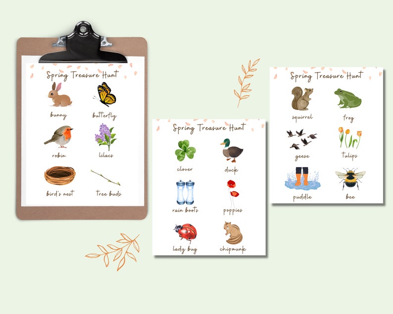 Spring Scavenger Hunt, Treasure Hunt, Outdoor Nature Activity ...