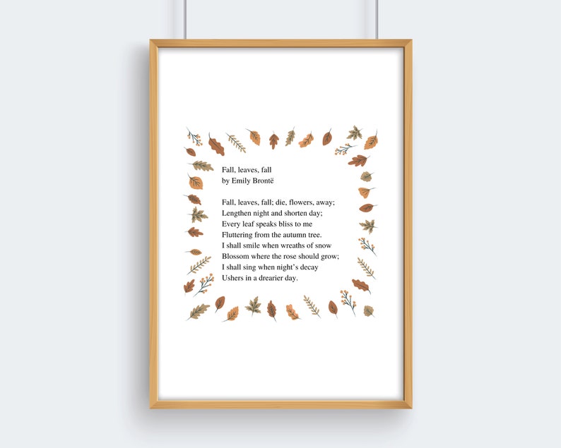 Autumn Poem Bundle, Homeschool Printable, Nature Poems, Wall Art ...