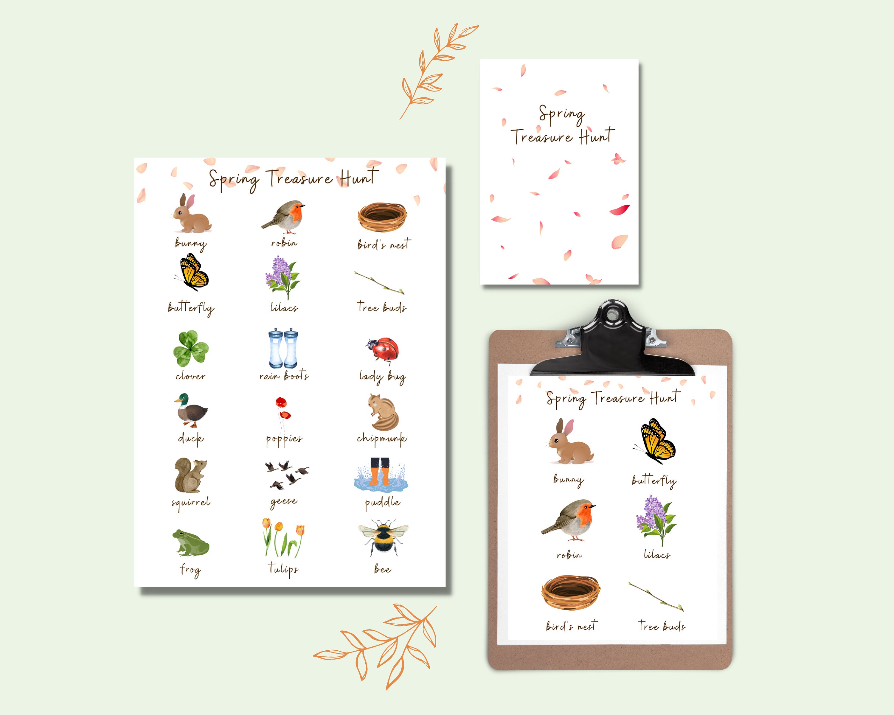 Spring Scavenger Hunt, Treasure Hunt, Outdoor Nature Activity ...