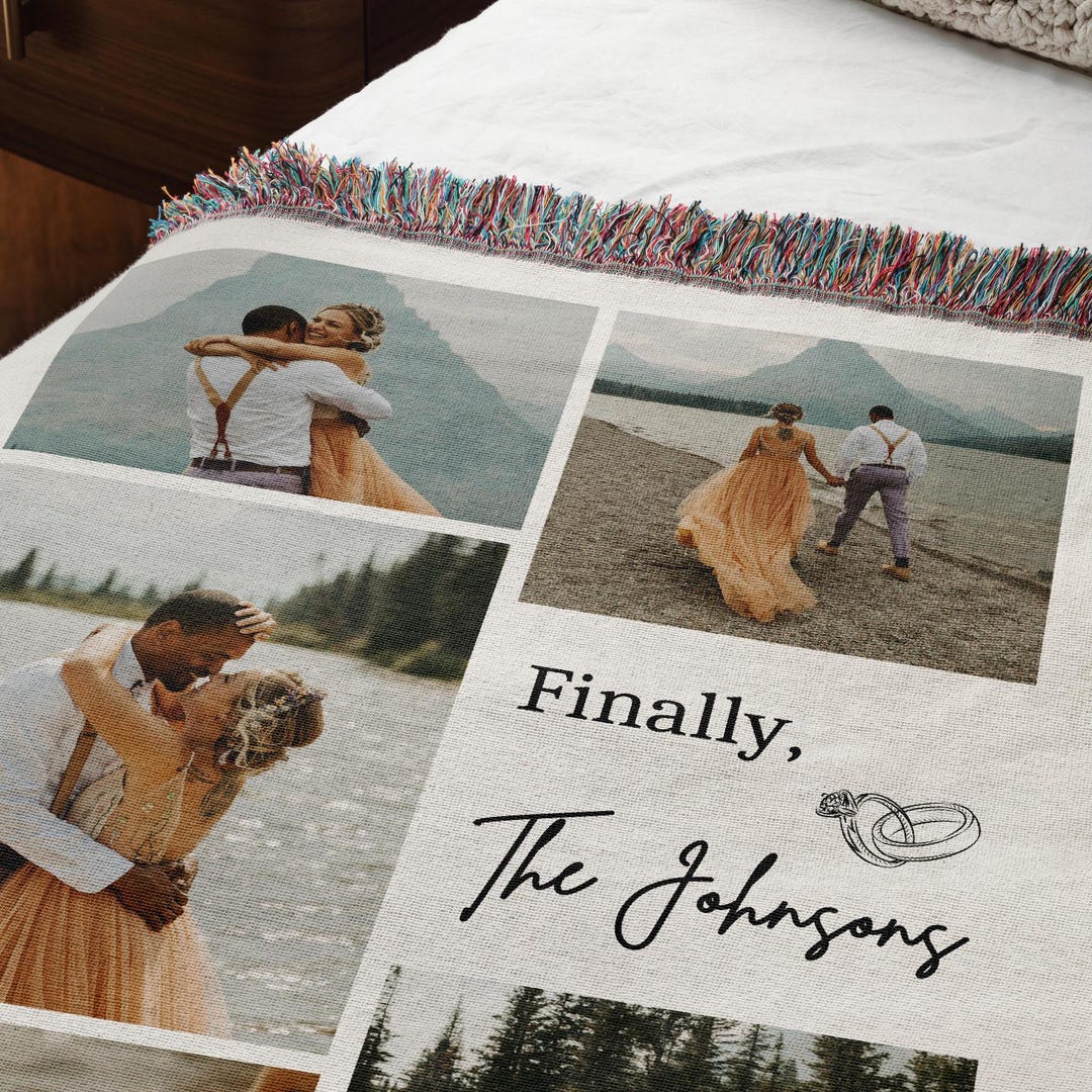 Personalized Photo Blanket Wedding Keepsake Gift Custom Picture Blanket ...
