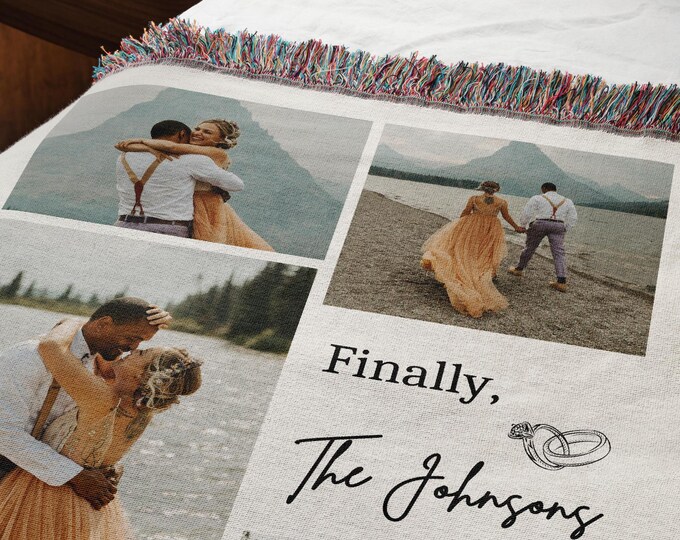 Personalized Photo Blanket Wedding Keepsake Gift Custom Picture Blanket ...