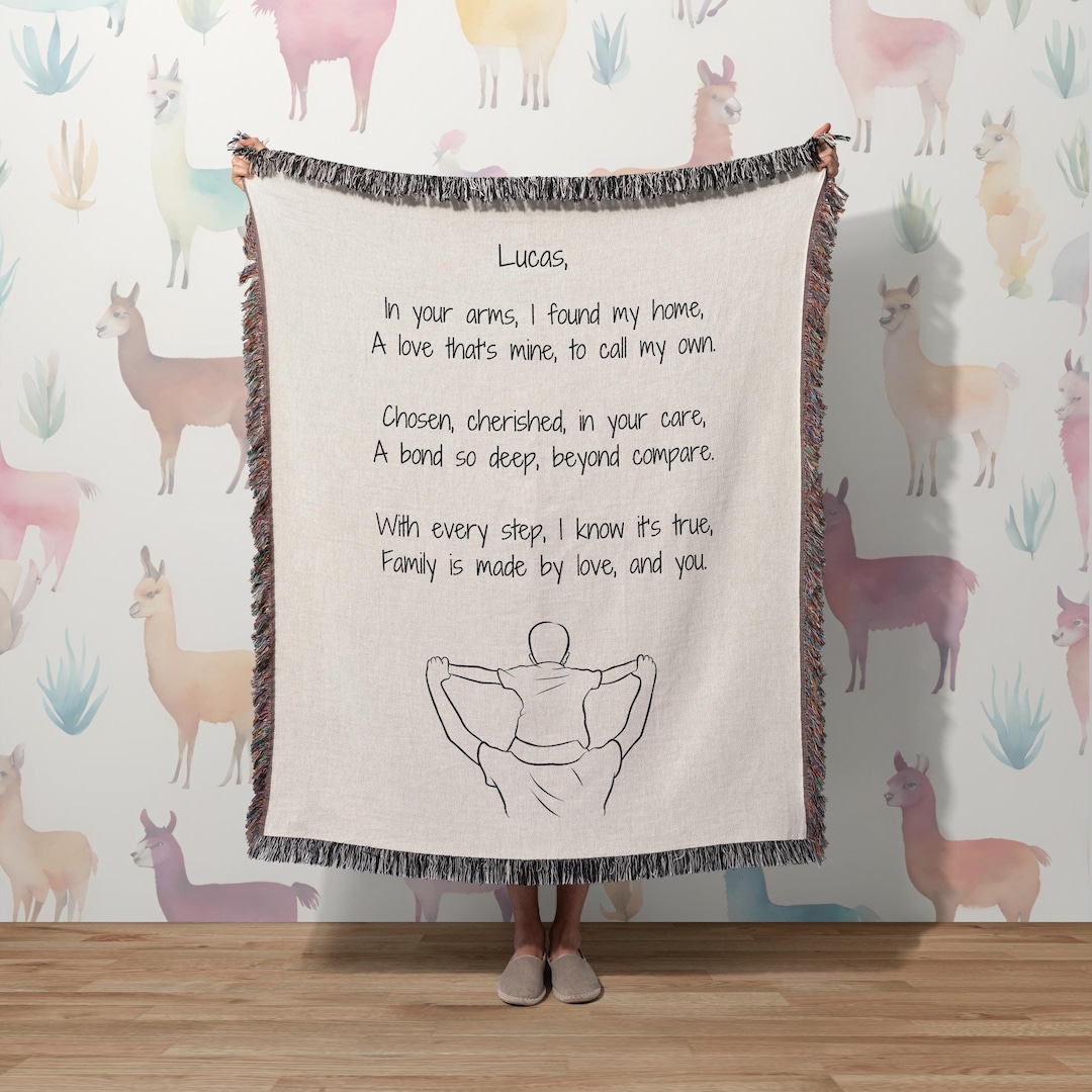 Personalized Adoption Name Gift Woven Blanket Gotcha Day Gift New Baby ...