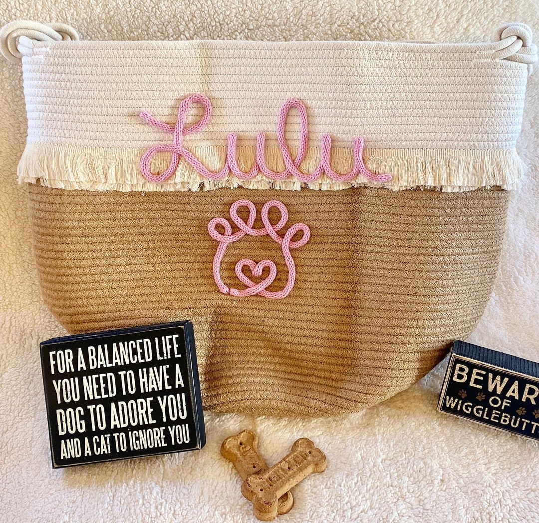 Custom Extra Large Dog Toy Organizer Personalized Pet Supply Storage ...