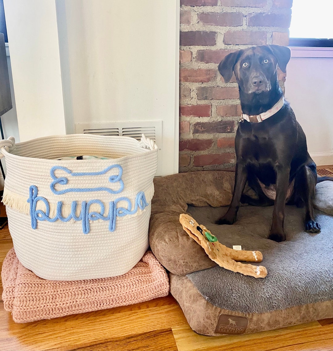 Custom Extra Large Dog Toy Organizer Personalized Pet Supply Storage ...