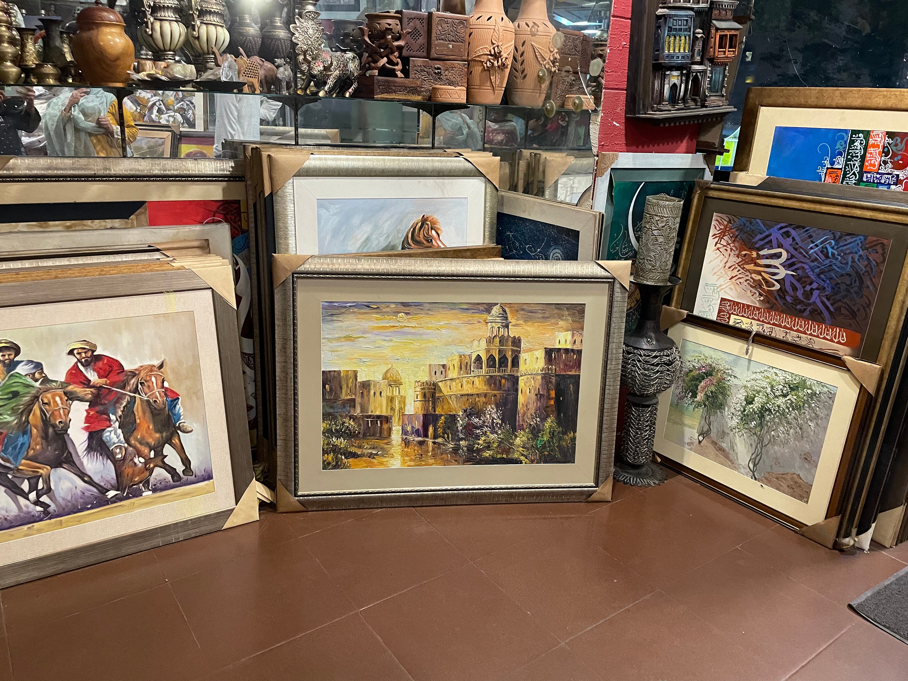 Pakistani Charming Old World Lahore Scenery, Modern Art, Islamic ...