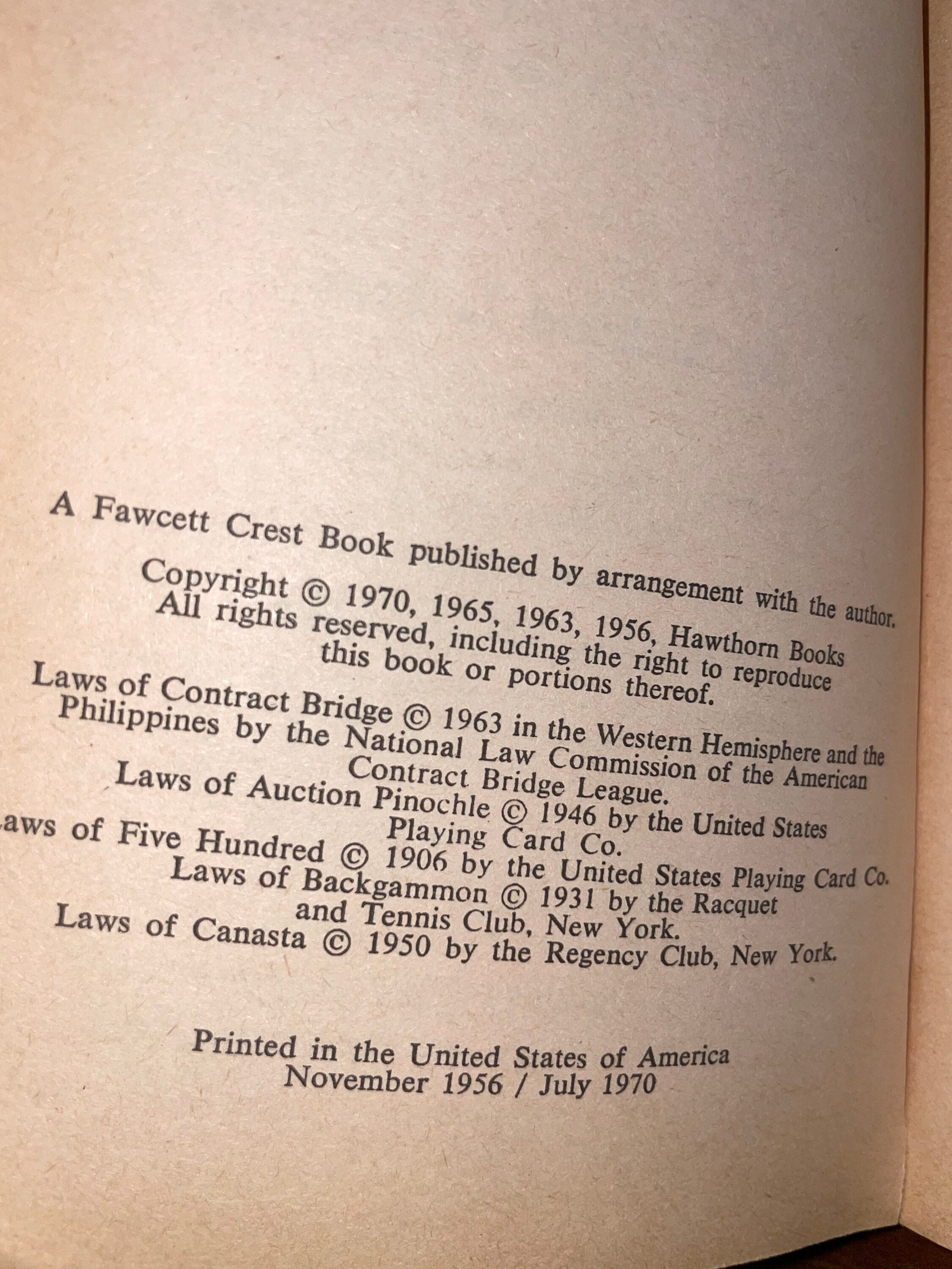 Vintage Collectors Book - According to Hoyle, the World Famous Book on ...