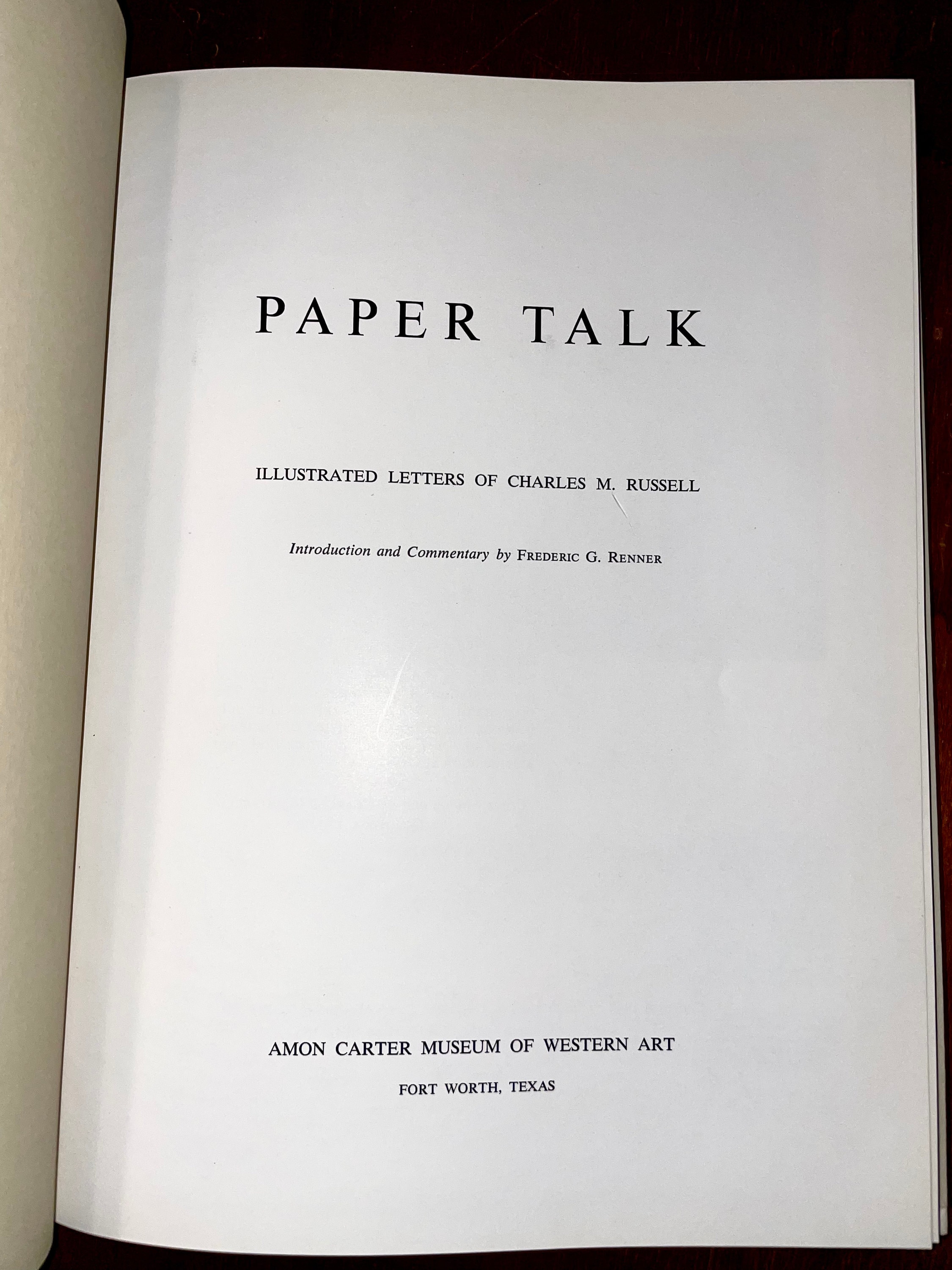 Rare Western Book "paper Talk" Illustrated Letters Charles M. Russell ...