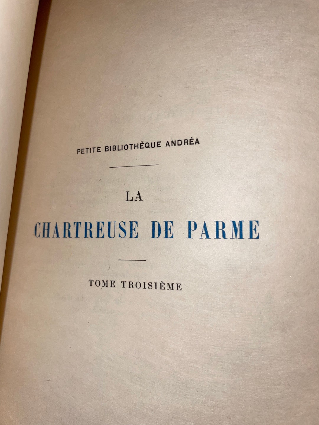 Livre Ancien La Chartreuse De Parme Par De STENDHAL SIGNE / Vintage ...