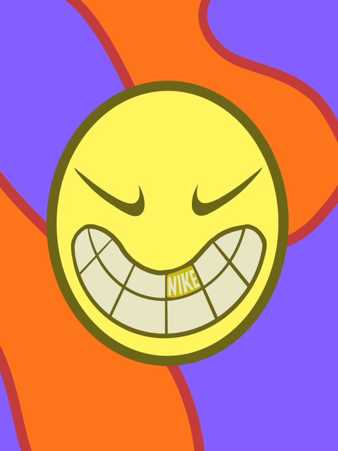 Nike Smiley Face Matte Poster, Nike Poster, Urban Art Poster - Etsy